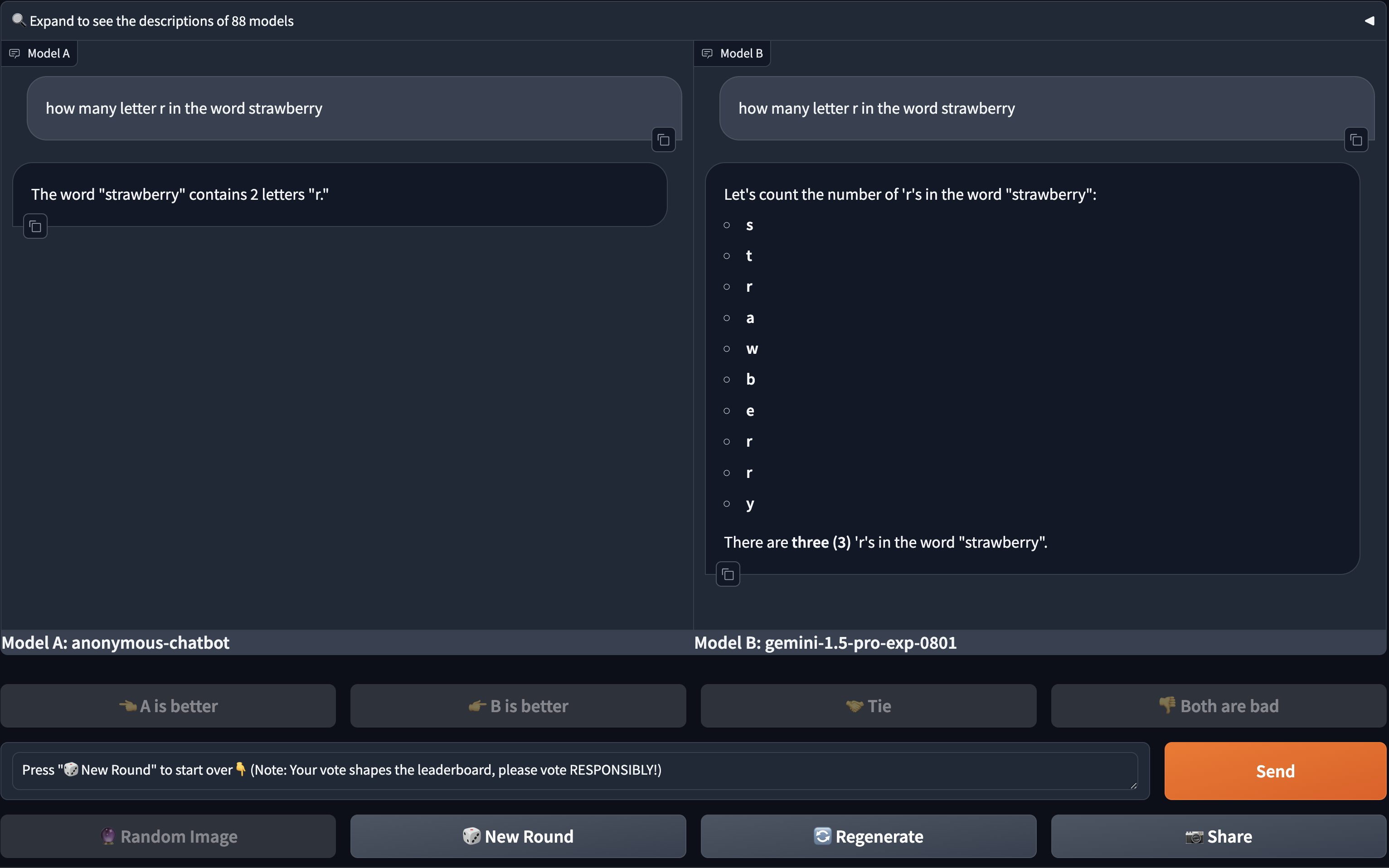 Chatbot Arena in a nutshell | Weilun's Homepage